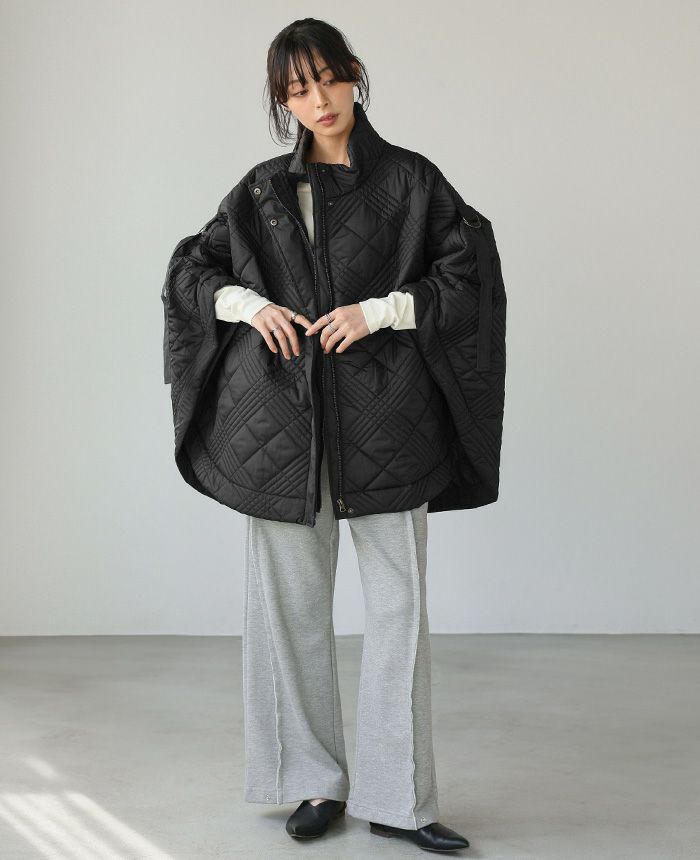 ソフトタフタキルティングポンチョ | HAPPYEXP.